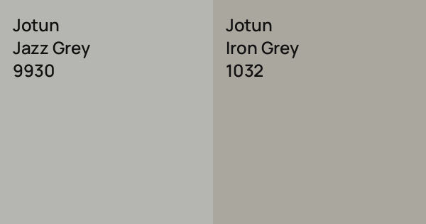 Jotun Jazz Grey vs. Jotun Iron Grey comparison