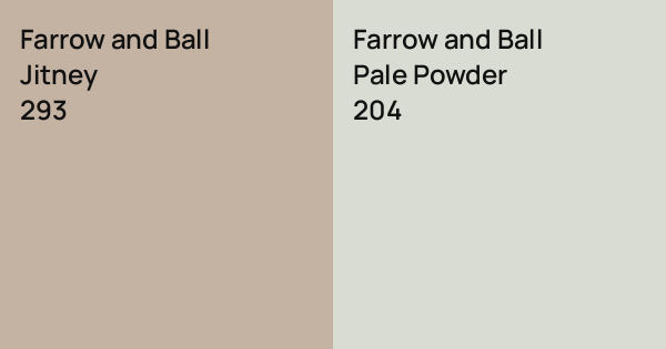 Farrow and Ball Jitney vs. Farrow and Ball Pale Powder comparison
