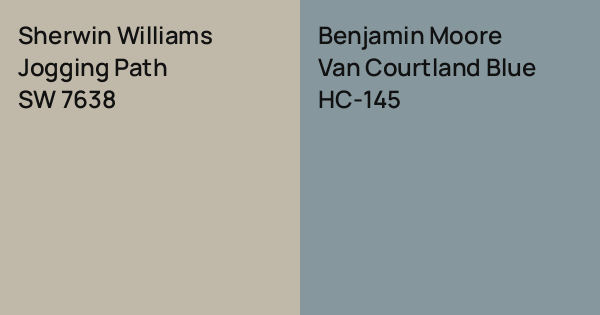 Sherwin Williams Jogging Path vs. Benjamin Moore Van Courtland Blue ...