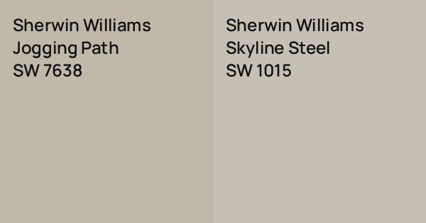 Sherwin Williams Jogging Path vs. Sherwin Williams Skyline Steel comparison