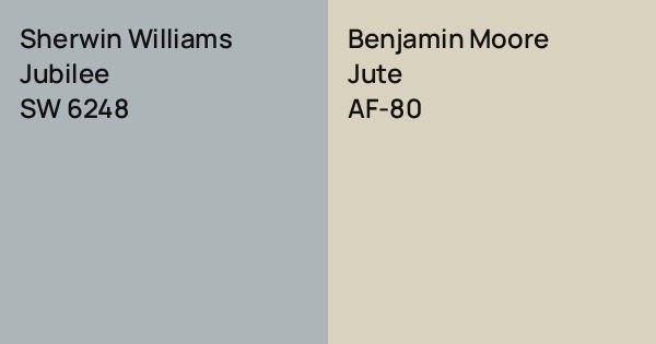 Sherwin Williams Jubilee vs. Benjamin Moore Jute comparison