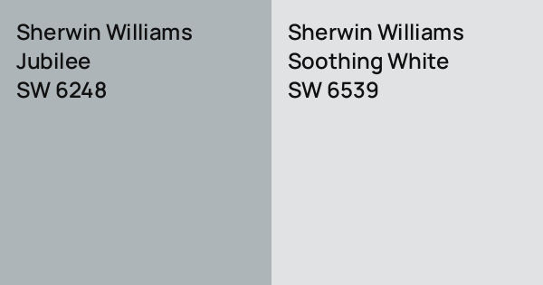 Sherwin Williams Jubilee vs. Sherwin Williams Soothing White comparison