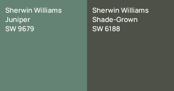 Sherwin Williams Juniper vs. Sherwin Williams Shade-Grown comparison
