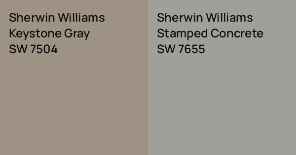Sherwin Williams Keystone Gray vs. Sherwin Williams Stamped Concrete ...