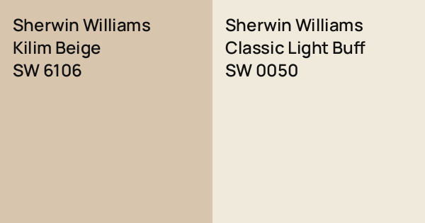 Sherwin Williams Kilim Beige vs. Sherwin Williams Classic Light Buff ...