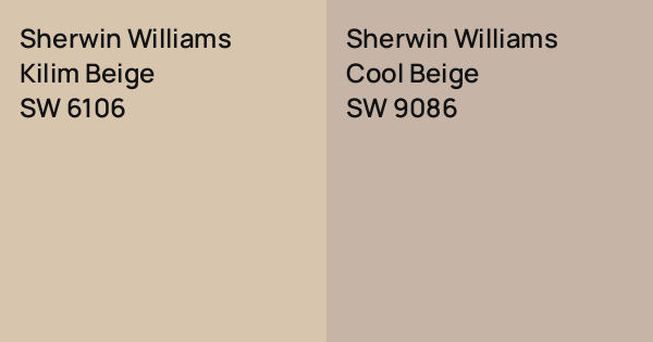 Sherwin Williams Kilim Beige vs. Sherwin Williams Cool Beige comparison