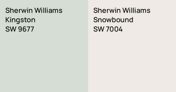 Sherwin Williams Kingston vs. Sherwin Williams Snowbound comparison