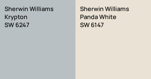 Sherwin Williams Krypton vs. Sherwin Williams Panda White comparison