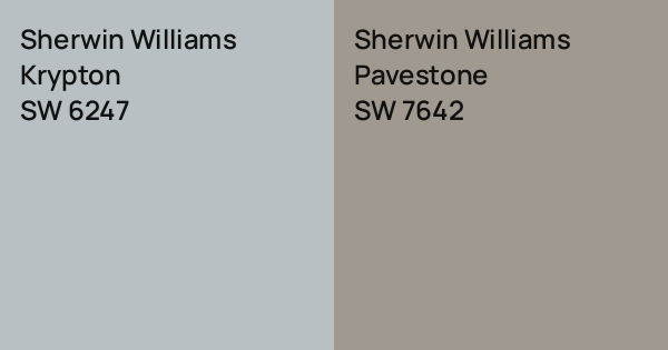 Sherwin Williams Krypton vs. Sherwin Williams Pavestone comparison