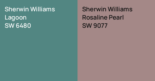 Sherwin Williams Lagoon vs. Sherwin Williams Rosaline Pearl comparison