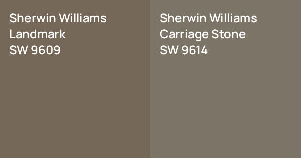 Sherwin Williams Landmark vs. Sherwin Williams Carriage Stone comparison
