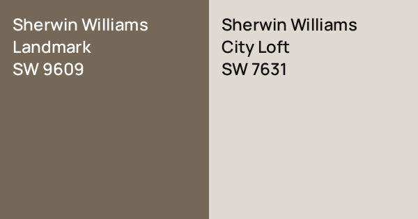 Sherwin Williams Landmark vs. Sherwin Williams City Loft comparison