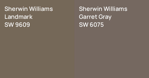 Sherwin Williams Landmark vs. Sherwin Williams Garret Gray comparison