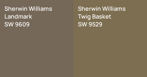Sherwin Williams Landmark vs. Sherwin Williams Twig Basket comparison