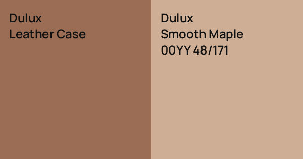 Dulux Leather Case vs. Dulux Smooth Maple comparison