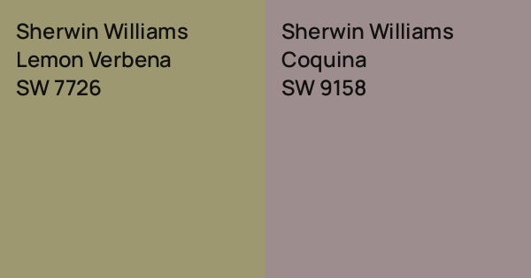 Sherwin Williams Lemon Verbena vs. Sherwin Williams Coquina comparison