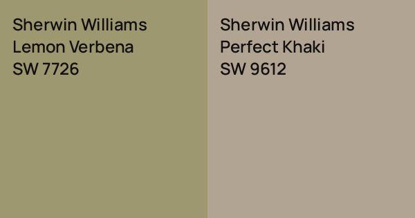 Sherwin Williams Lemon Verbena vs. Sherwin Williams Perfect Khaki ...