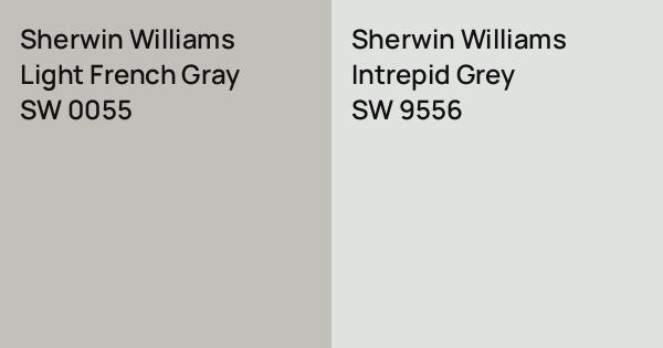 Sherwin Williams Light French Gray vs. Sherwin Williams Intrepid Grey ...