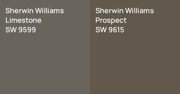Sherwin Williams Limestone vs. Sherwin Williams Prospect comparison
