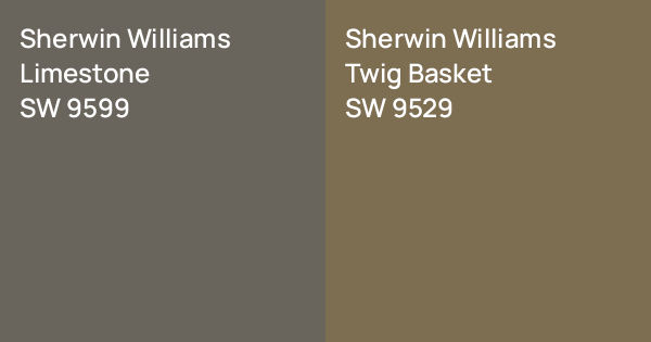 Sherwin Williams Limestone vs. Sherwin Williams Twig Basket comparison