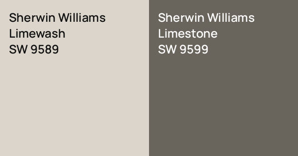 Sherwin Williams Limewash vs. Sherwin Williams Limestone comparison