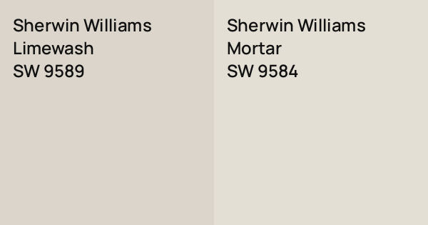 Sherwin Williams Limewash vs. Sherwin Williams Mortar comparison