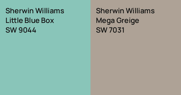 Sherwin Williams Little Blue Box vs. Sherwin Williams Mega Greige ...
