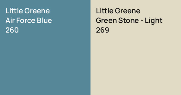 Little Greene Air Force Blue vs. Little Greene Green Stone - Light ...