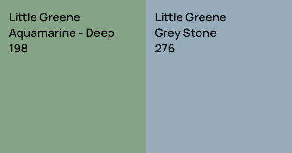 Little Greene Aquamarine - Deep vs. Little Greene Grey Stone comparison