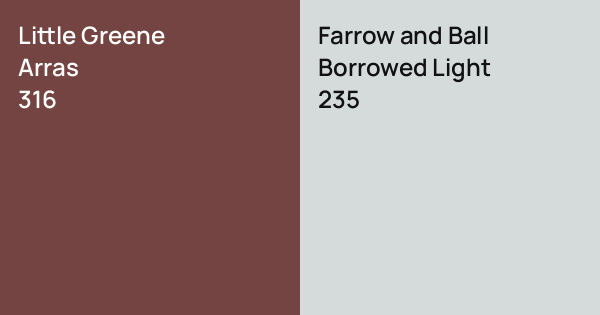 Little Greene Arras vs. Farrow and Ball Borrowed Light comparison