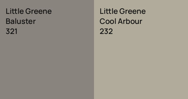 Little Greene Baluster vs. Little Greene Cool Arbour comparison