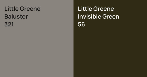 Little Greene Baluster vs. Little Greene Invisible Green comparison