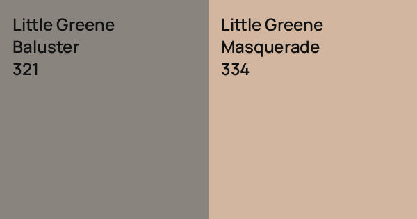 Little Greene Baluster vs. Little Greene Masquerade comparison