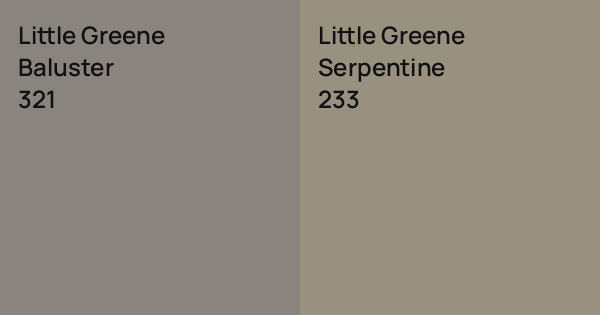 Little Greene Baluster vs. Little Greene Serpentine comparison