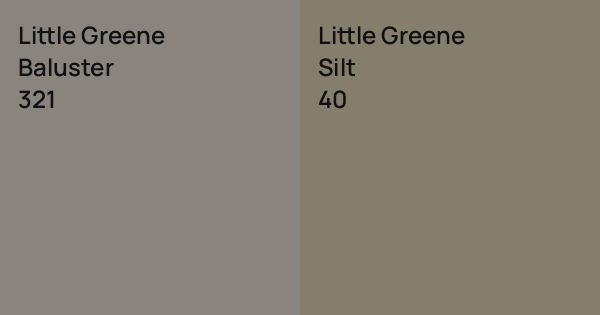 Little Greene Baluster vs. Little Greene Silt comparison