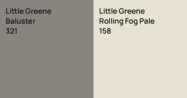 Little Greene Baluster vs. Little Greene Rolling Fog Pale comparison