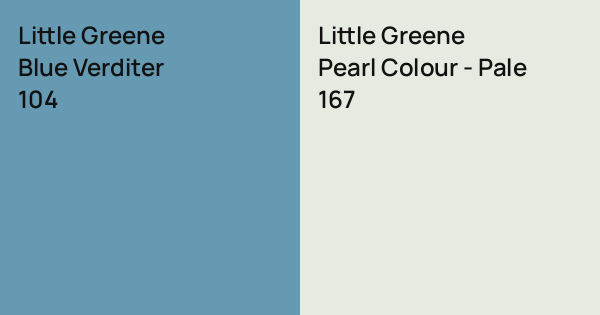 Little Greene Blue Verditer vs. Little Greene Pearl Colour - Pale ...