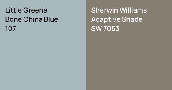 Little Greene Bone China Blue vs. Sherwin Williams Adaptive Shade ...
