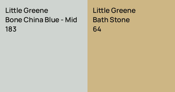 Little Greene Bone China Blue - Mid vs. Little Greene Bath Stone comparison