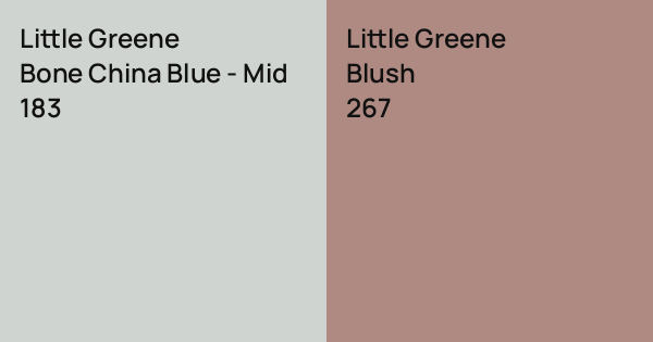 Little Greene Bone China Blue - Mid vs. Little Greene Blush comparison