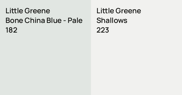 Little Greene Bone China Blue - Pale vs. Little Greene Shallows comparison