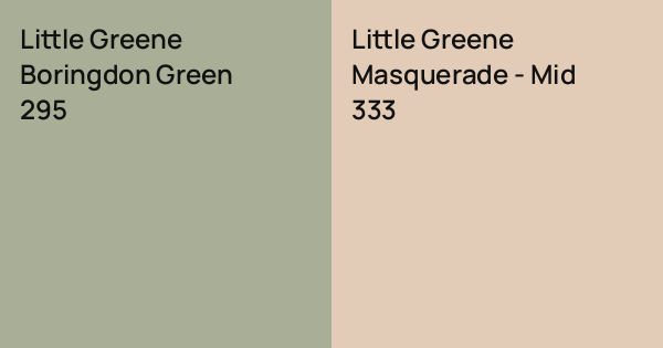 Little Greene Boringdon Green vs. Little Greene Masquerade - Mid comparison