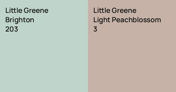 Little Greene Brighton vs. Little Greene Light Peachblossom comparison