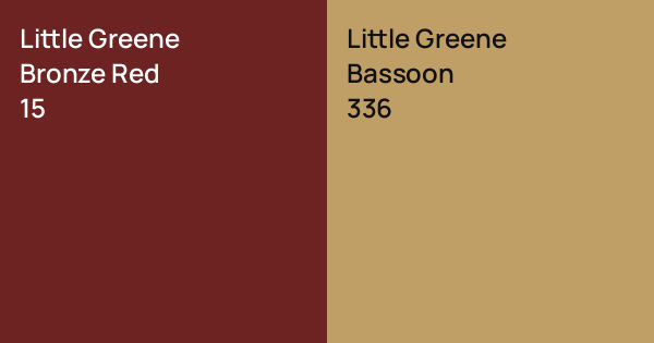 Little Greene Bronze Red vs. Little Greene Bassoon comparison