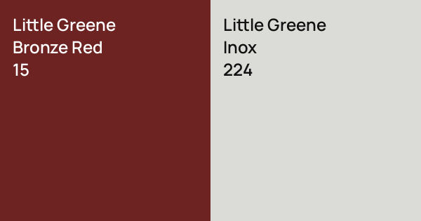 Little Greene Bronze Red vs. Little Greene Inox comparison