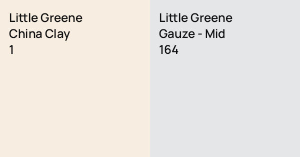 Little Greene China Clay vs. Little Greene Gauze - Mid comparison