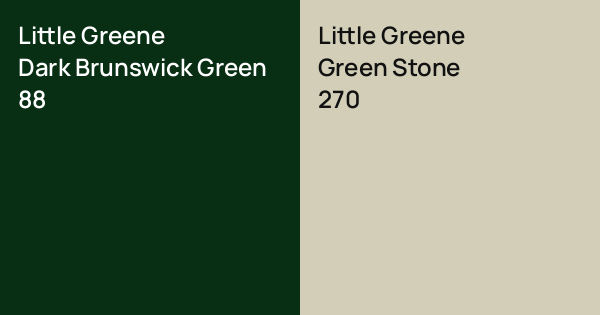 Little Greene Dark Brunswick Green vs. Little Greene Green Stone comparison