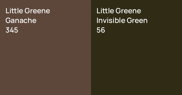 Little Greene Ganache vs. Little Greene Invisible Green comparison
