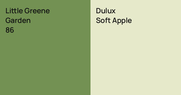 Little Greene Garden vs. Dulux Soft Apple comparison