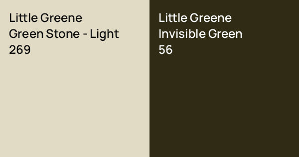 Little Greene Green Stone - Light vs. Little Greene Invisible Green ...